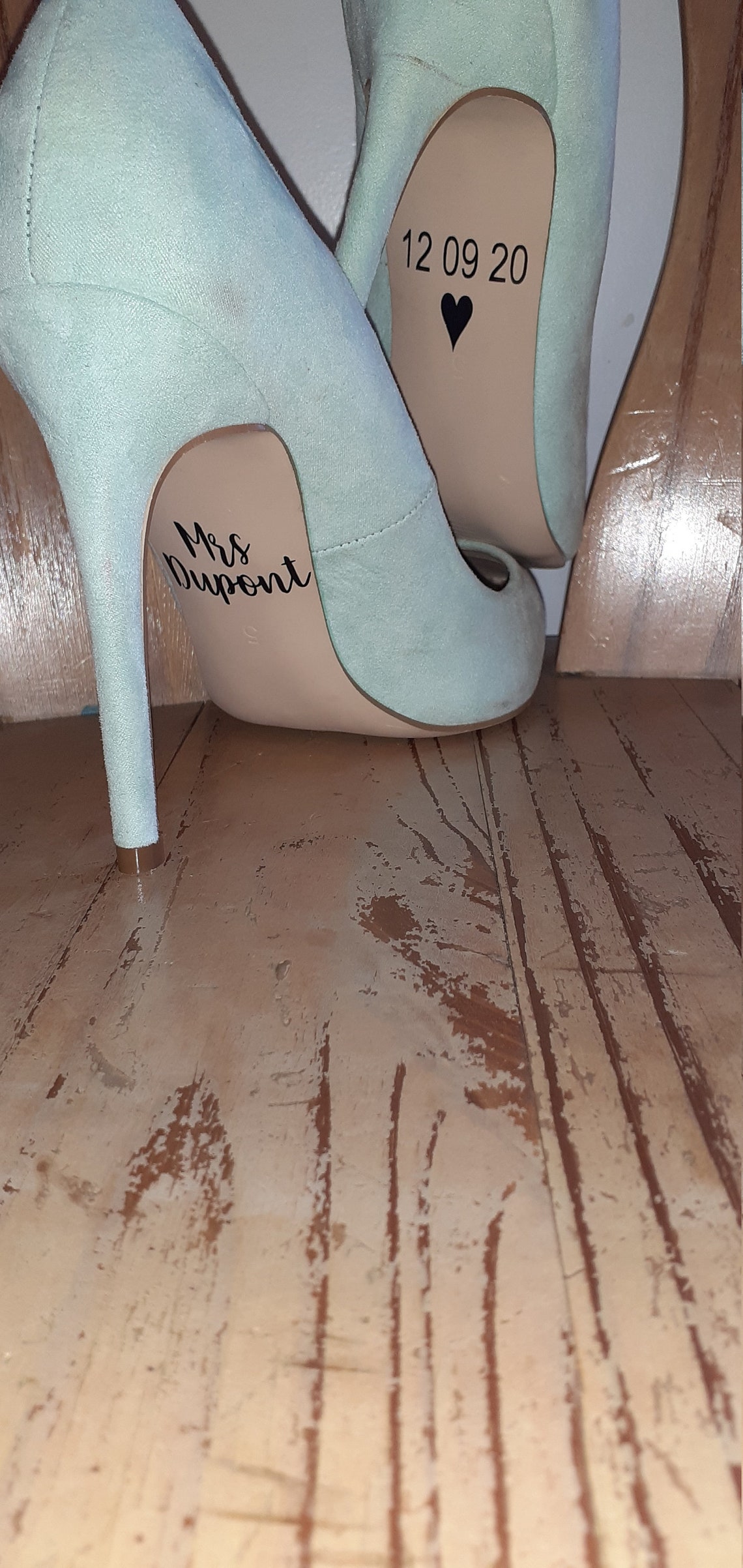 Stickers autocollant chaussures mariée personnalisées, stickers ...