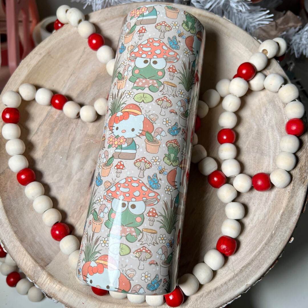 Cottagecore Cat Stainless Steel Tumnler Kawaii Kitty Anime - Etsy