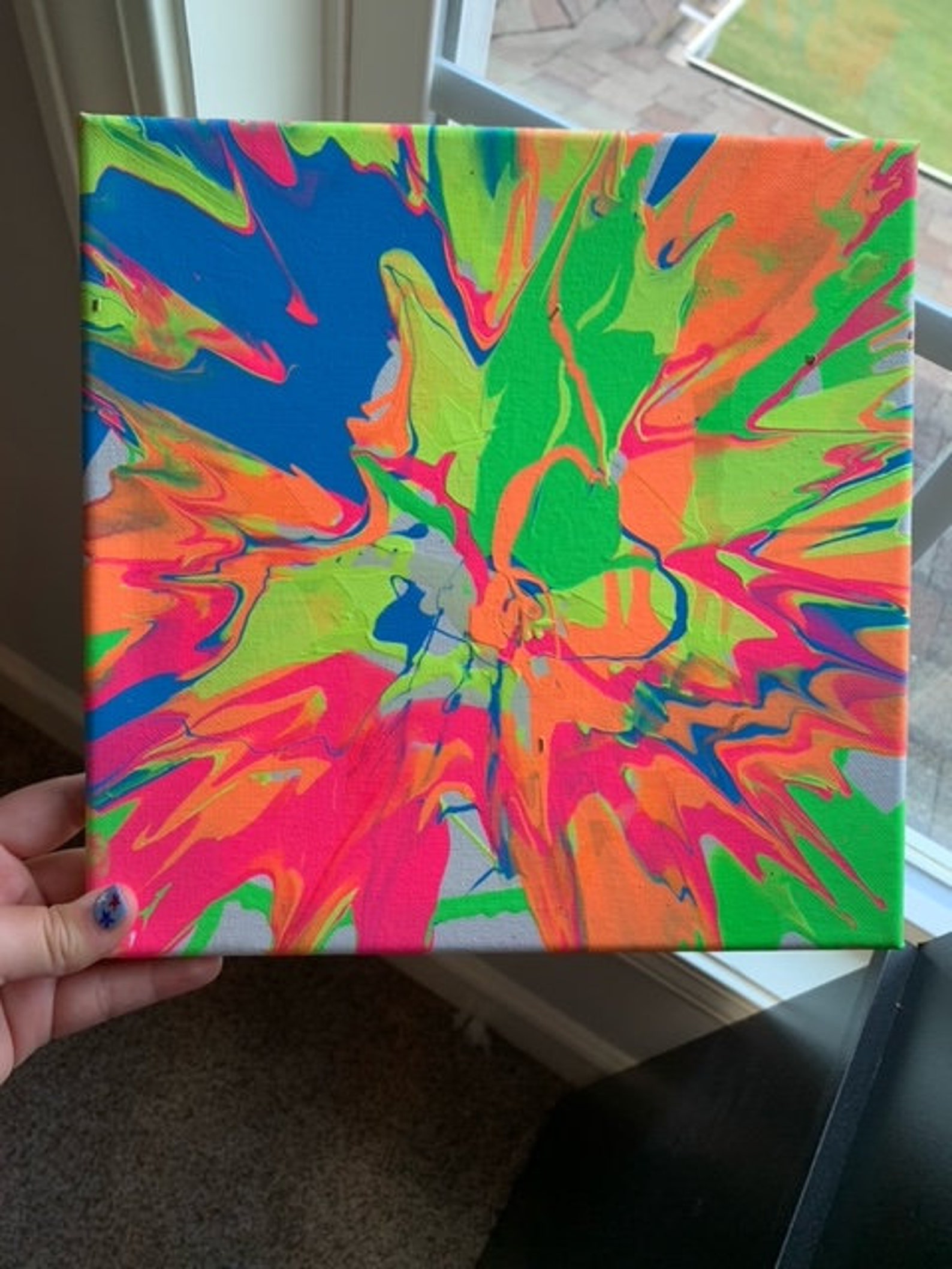 Neon Glow in the Dark Acrylic Spin Art - Etsy