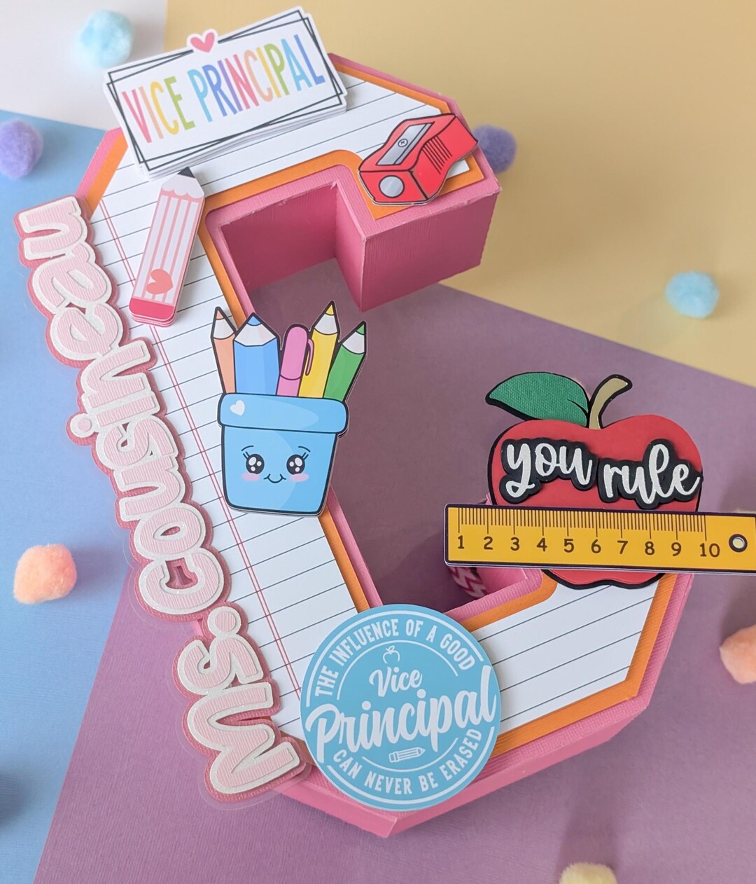 Personalized Vice Principal 3D Letter: Teacher Appreciation Gift - Etsy