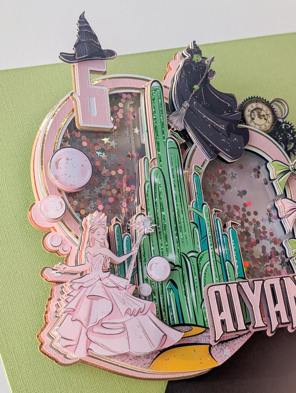 Wicked Themed Cake Topper, Elphaba & Glinda Birthday Decor, Broadway ...