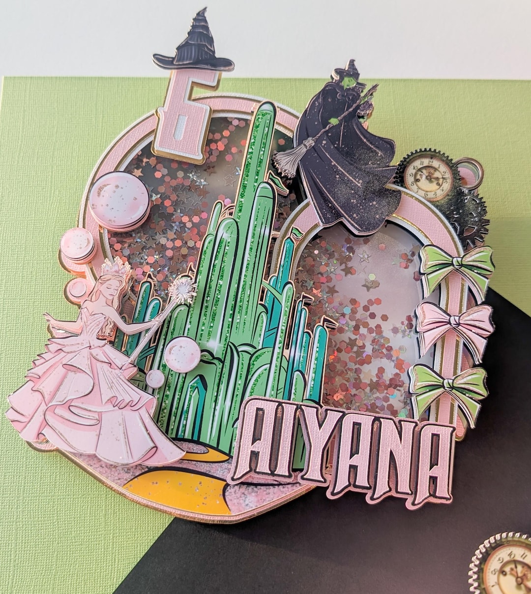 Wicked Themed Cake Topper, Elphaba & Glinda Birthday Decor, Broadway ...