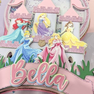 Cake Topper Princess Birthday Princess Decorations Pink Girl Party Pink ...