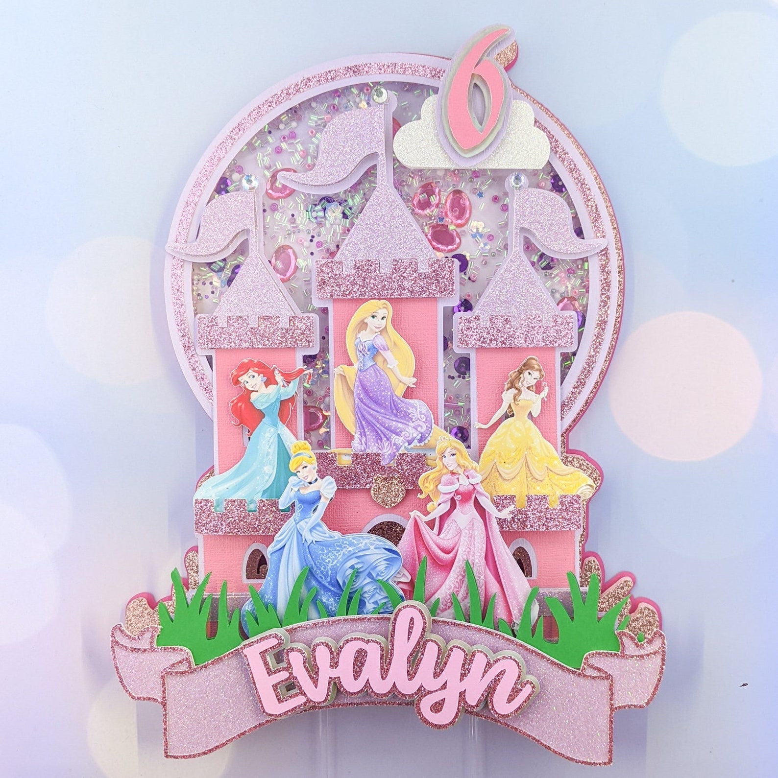 Cake Topper Princess Birthday Princess Decorations Pink - Etsy