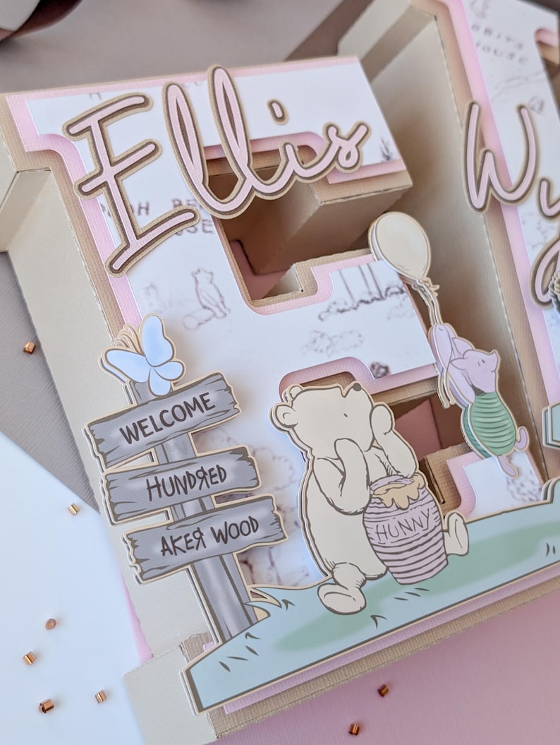 Winnie the Pooh 3D Letters, Pooh Bear First Birthday Birthday ...