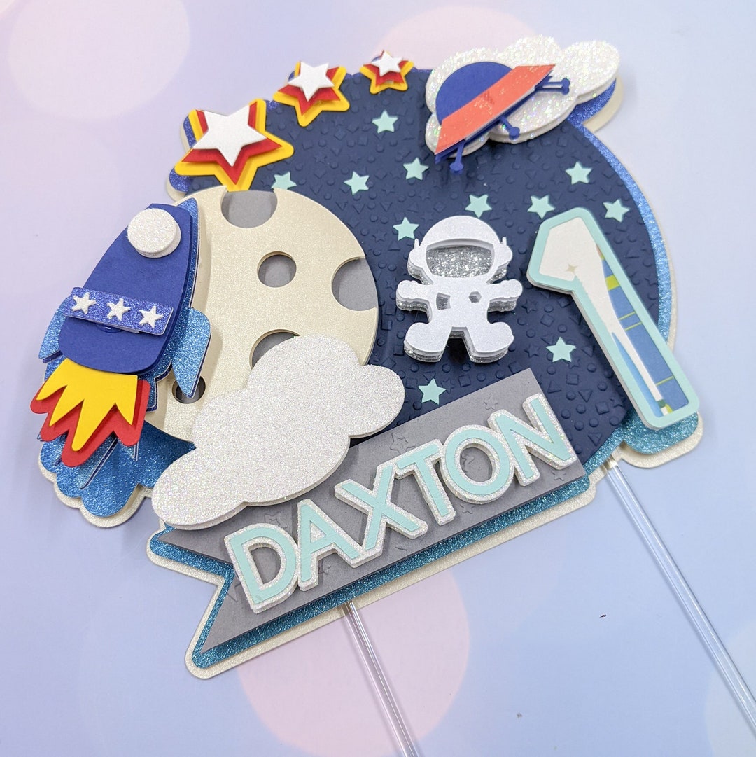 Cake Topper Outer Space Birthday Space Birthday Space Party Decor Space ...