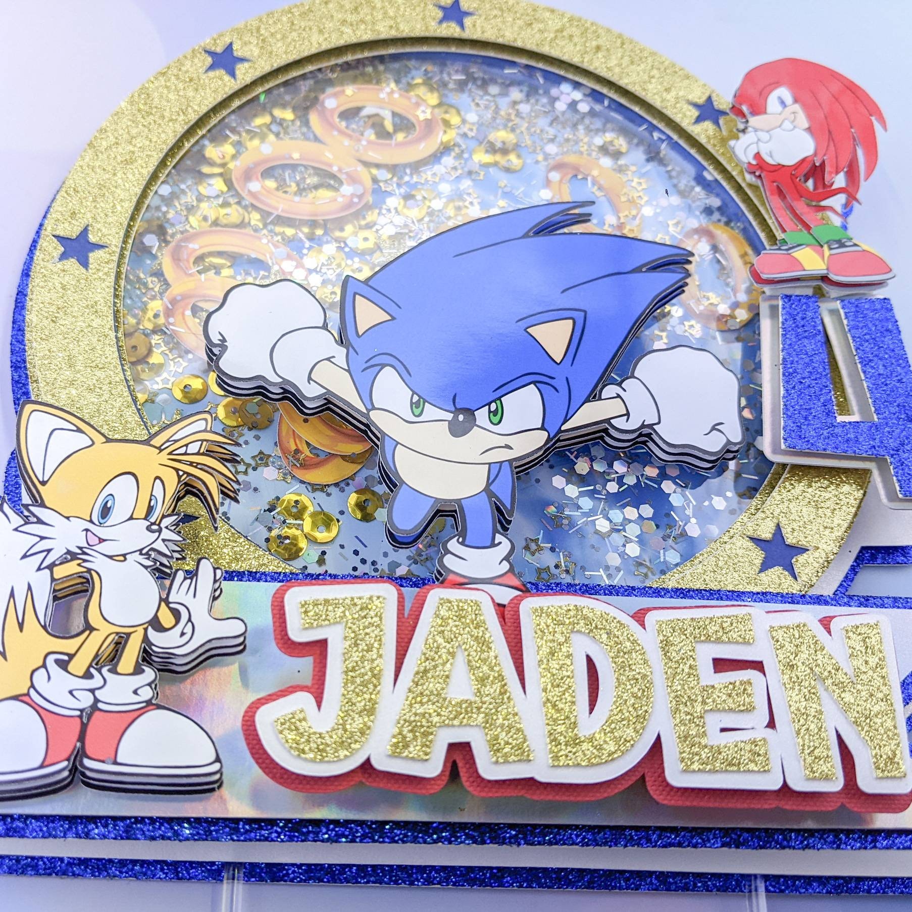 Cake Topper Sonic Birthday Sonic Decorations Boy Party - Etsy