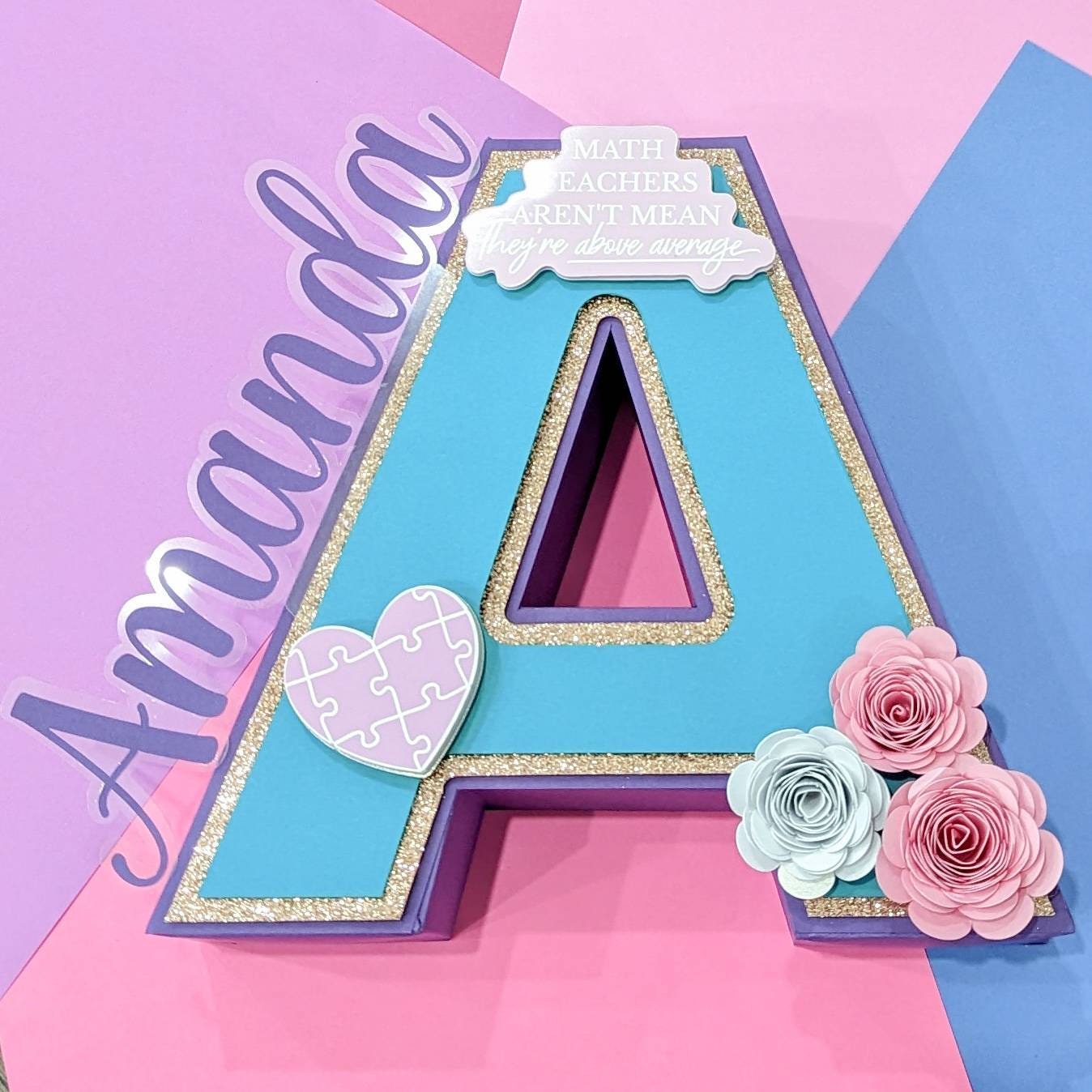 3D Letter Teacher Gift Teacher Appreciation Customized - Etsy