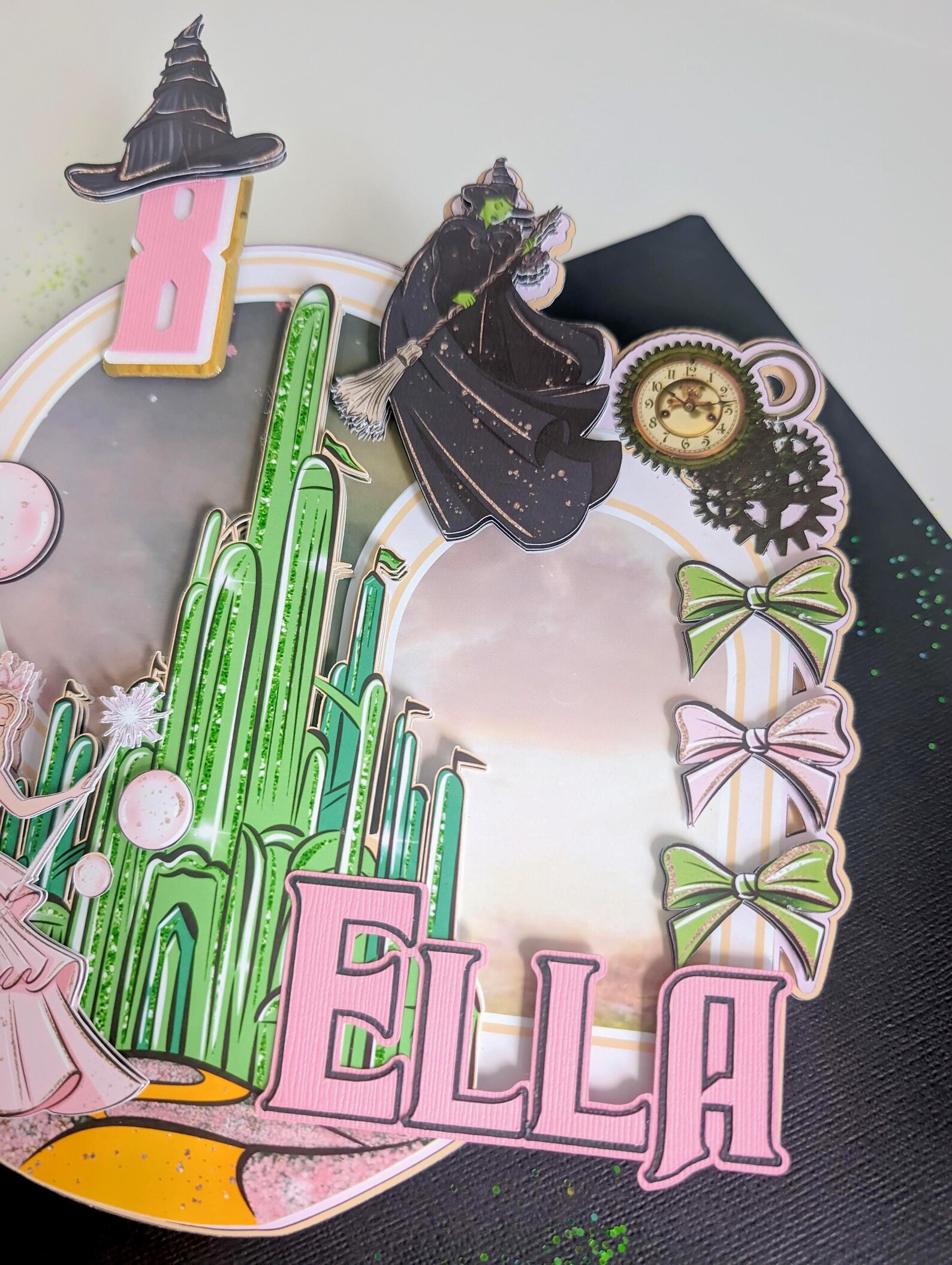 Wicked Themed Cake Topper, Elphaba & Glinda Birthday Decor, Broadway ...