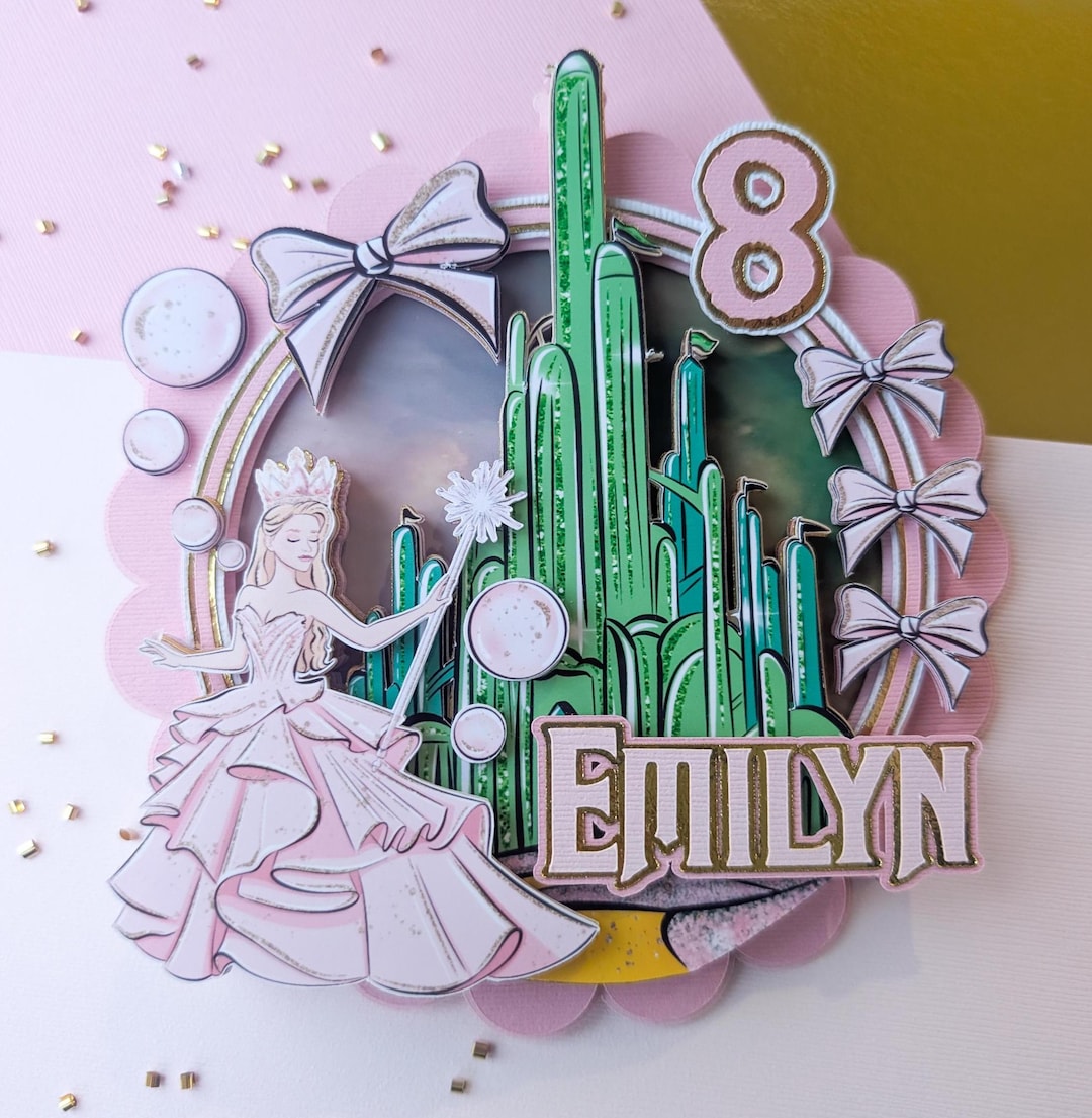 Wicked Themed Cake Topper, Elphaba & Glinda Birthday Decor, Broadway ...