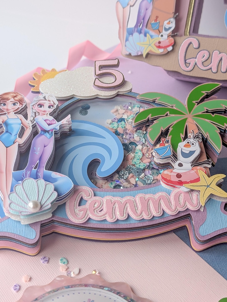 Summer Frozen Cake Topper, Elsa Olaf Anna Birthday Cake Decoration ...
