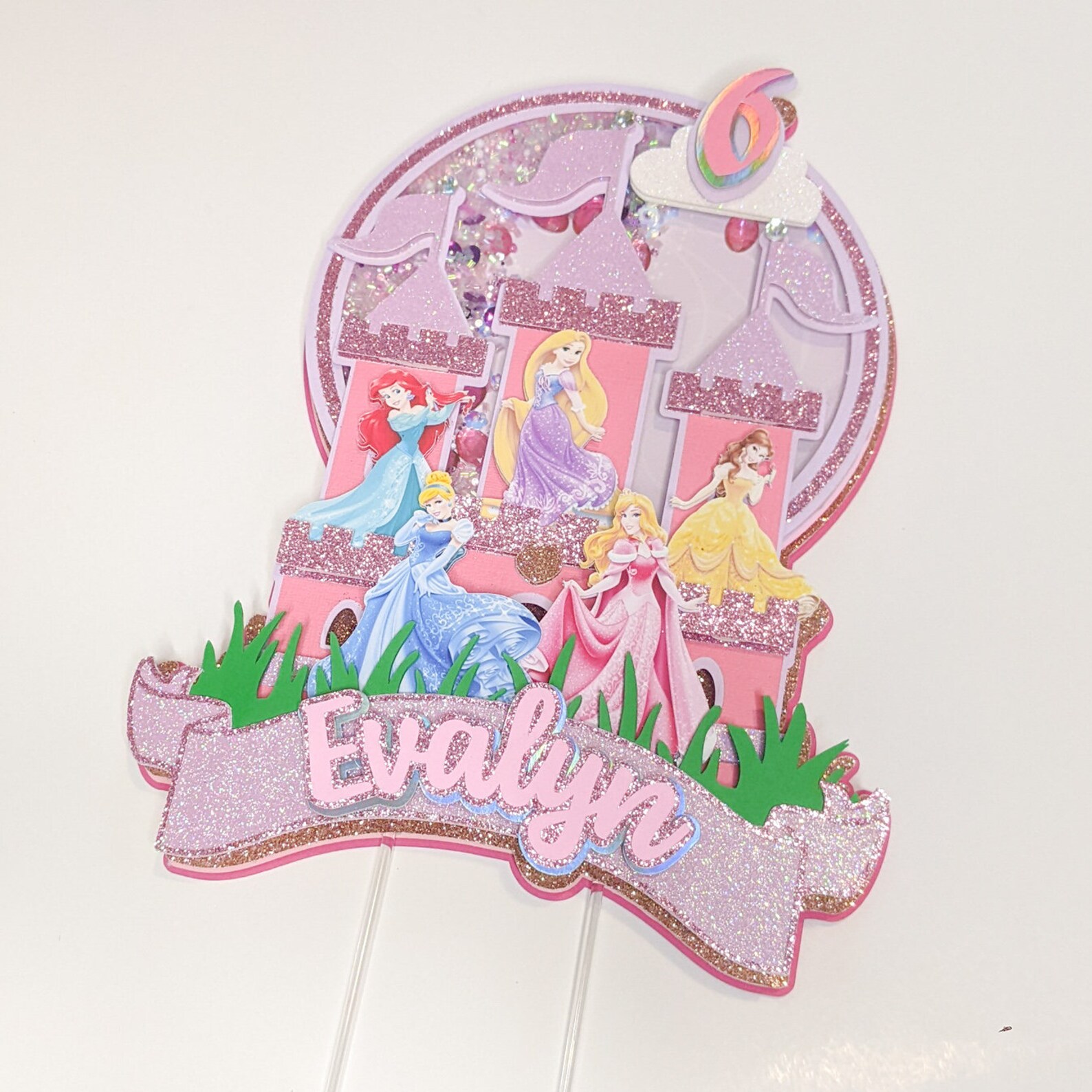 Cake Topper Princess Birthday Princess Decorations Pink - Etsy