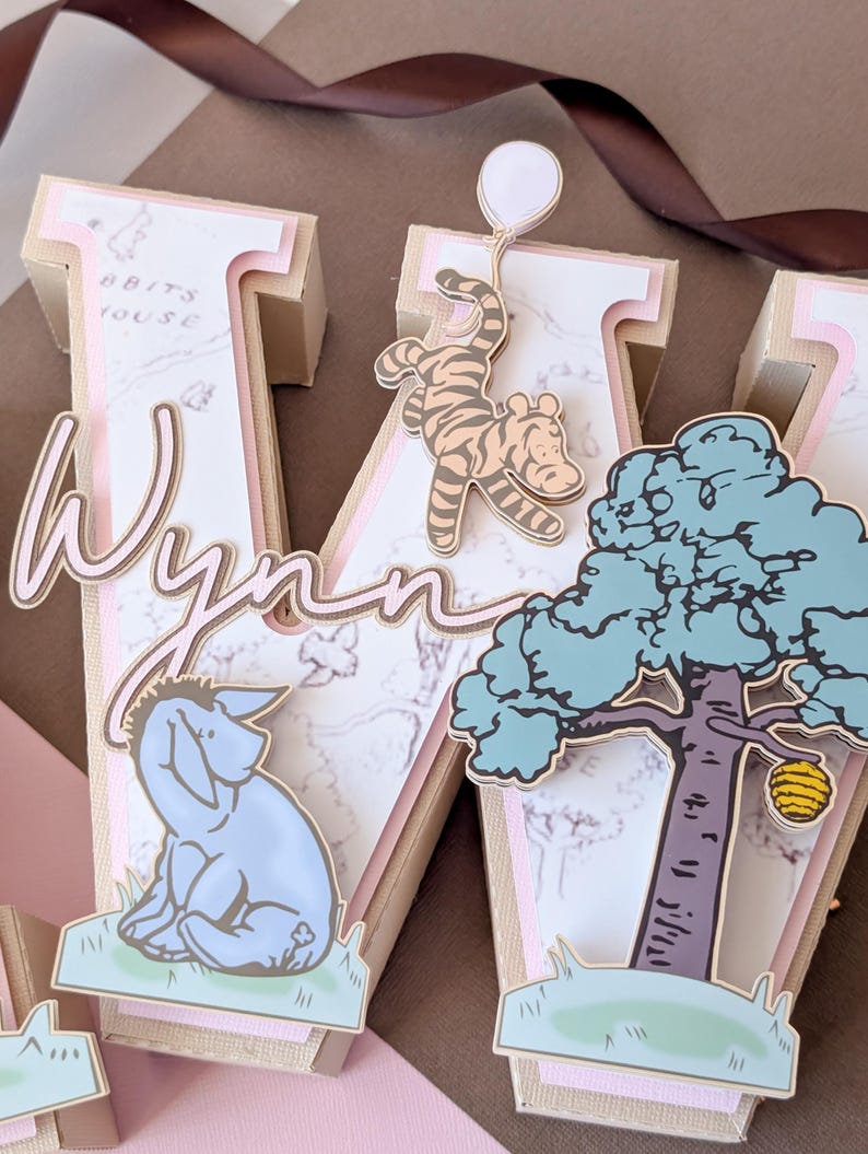 Winnie the Pooh 3D Letters, Pooh Bear First Birthday Birthday ...