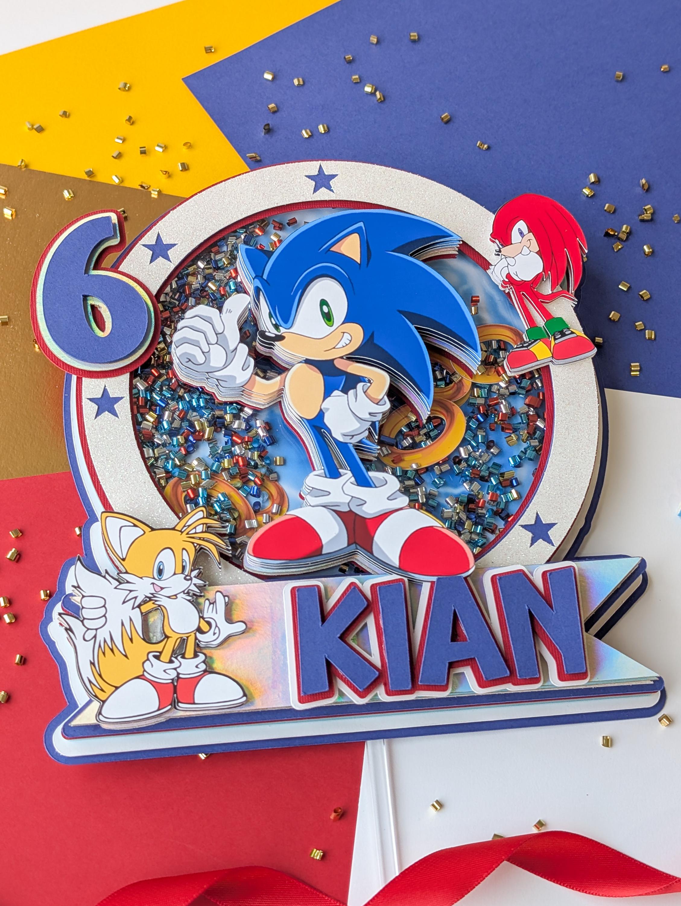 Sonic Cake Topper, Sonic Hedgehog Birthday Party Decor, Blue Hedgehog ...