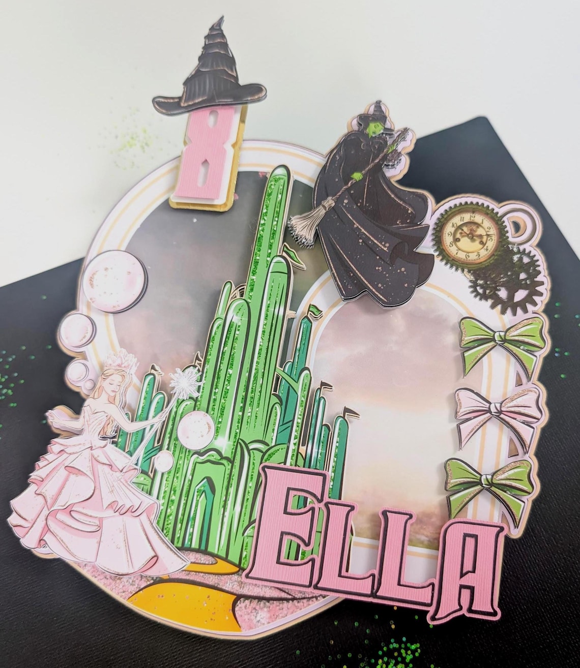 Wicked Themed Cake Topper, Elphaba & Glinda Birthday Decor, Broadway ...