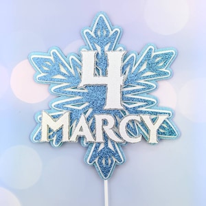 Frozen Cake Topper, Frozen Snowflake, Frozen Party, Winter Birthday ...