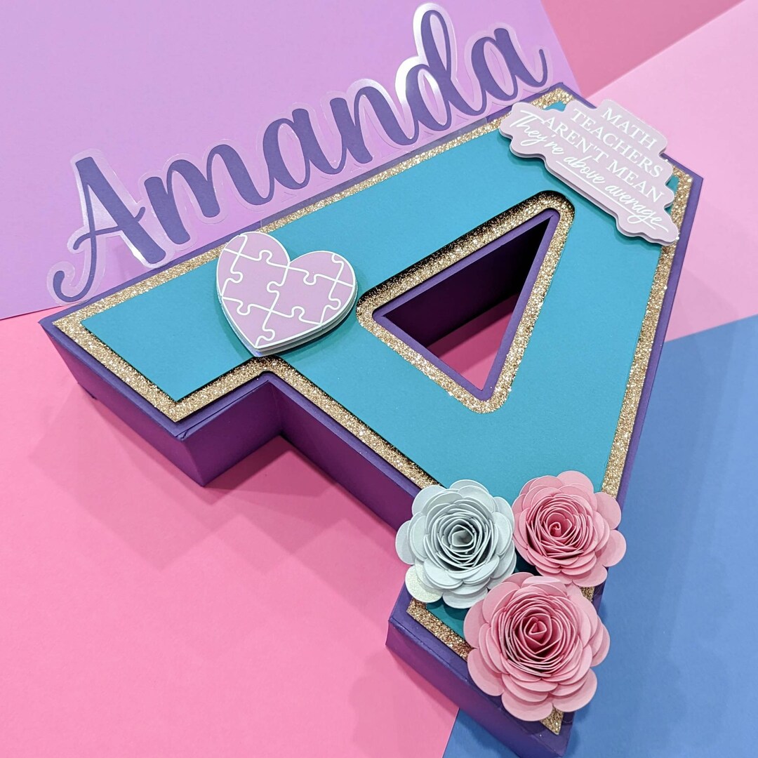3D Letter Teacher Gift | Teacher Appreciation | Customized Letters ...