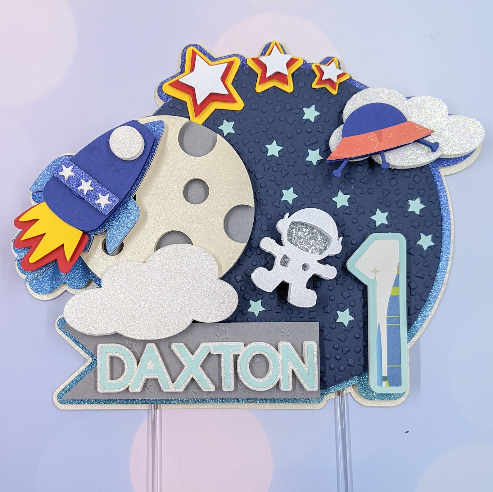 Cake Topper Outer Space Birthday Space Birthday Space Party Decor Space ...