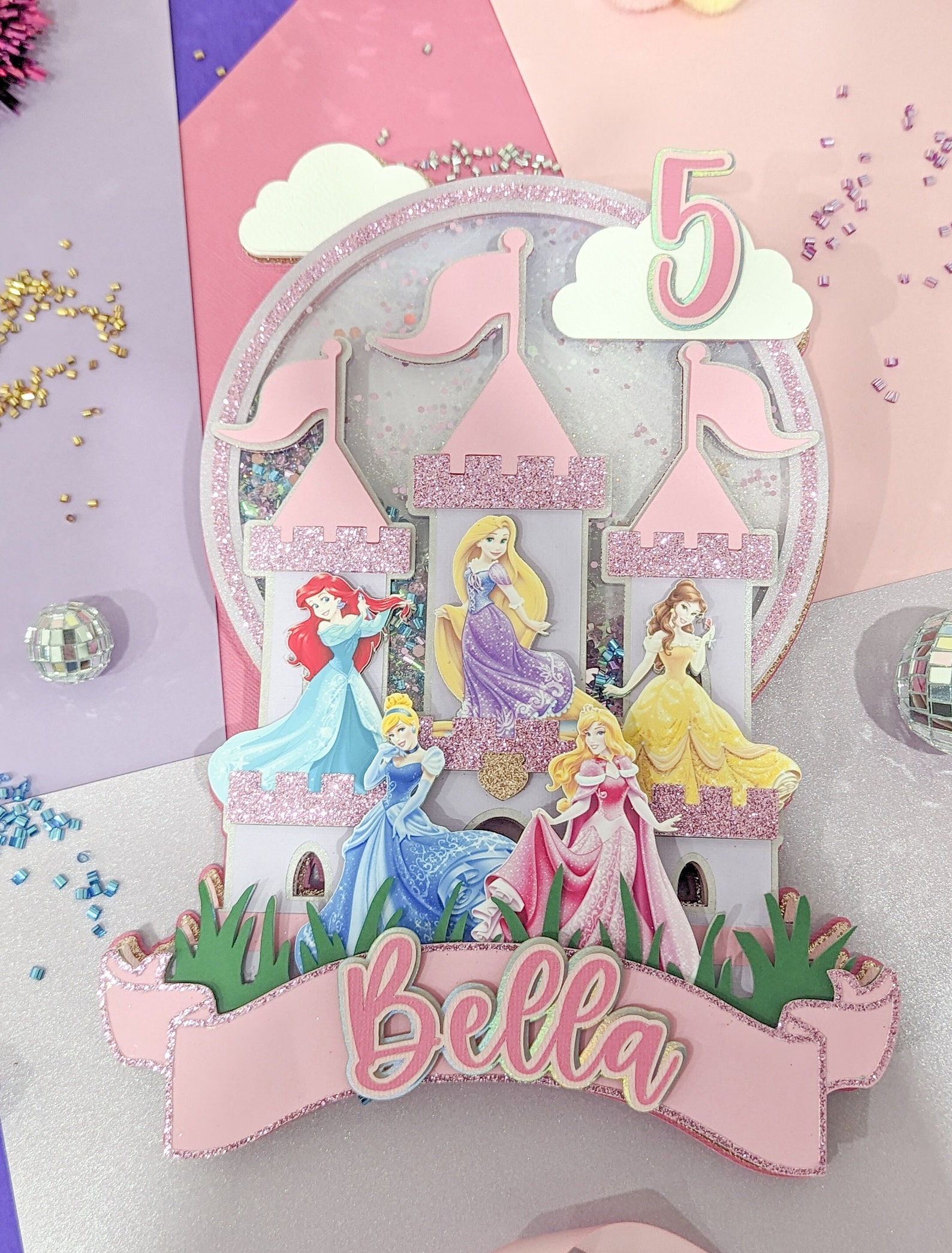 Princess Cake Topper, Princess Birthday Party Decorations, Princess ...