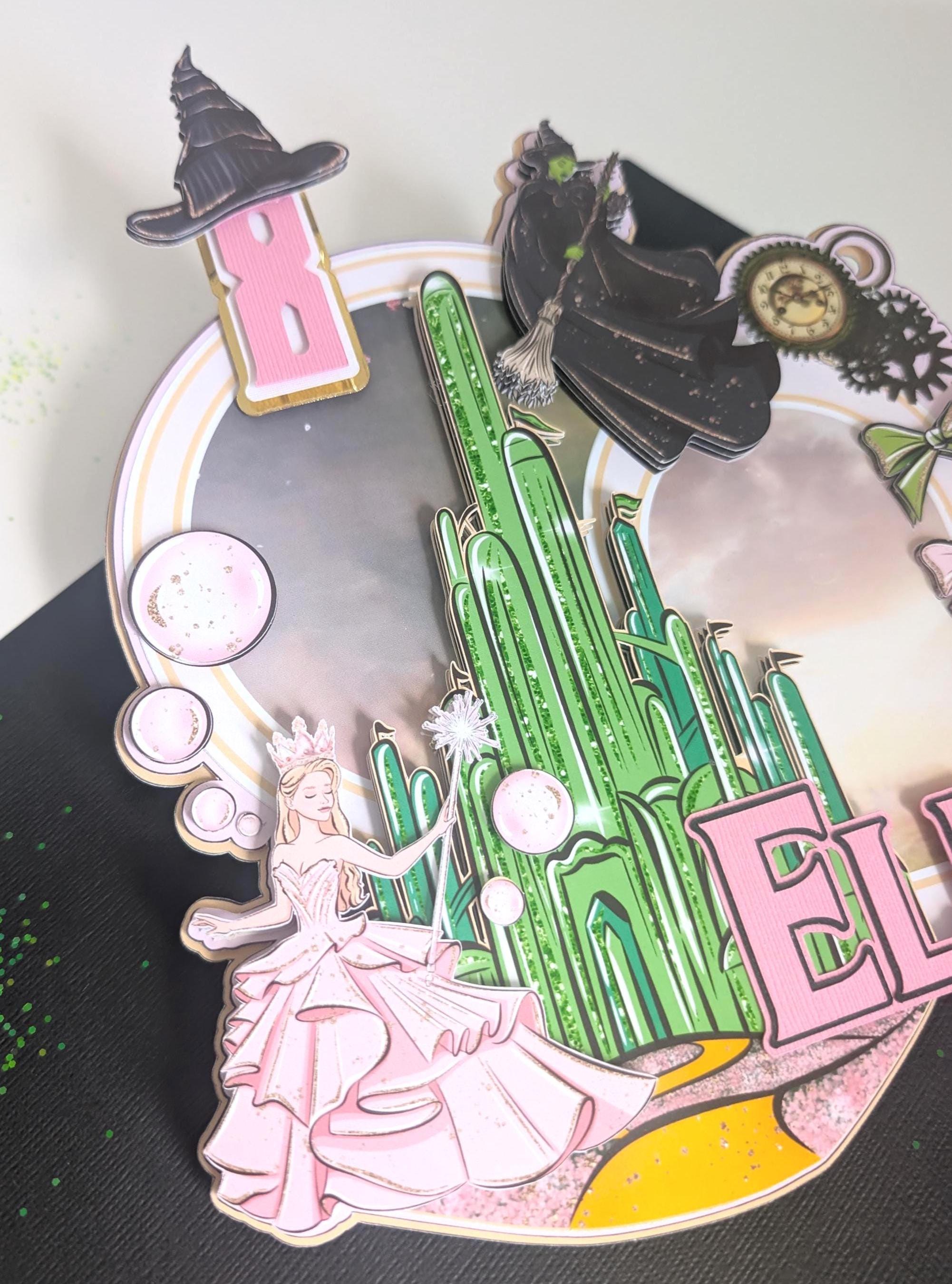 Wicked Themed Cake Topper, Elphaba & Glinda Birthday Decor, Broadway ...