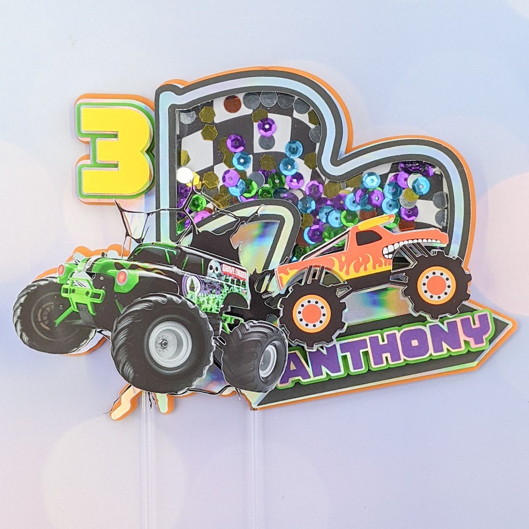 Cake Topper Monster Jam Birthday Monster Truck Decorations - Etsy Australia