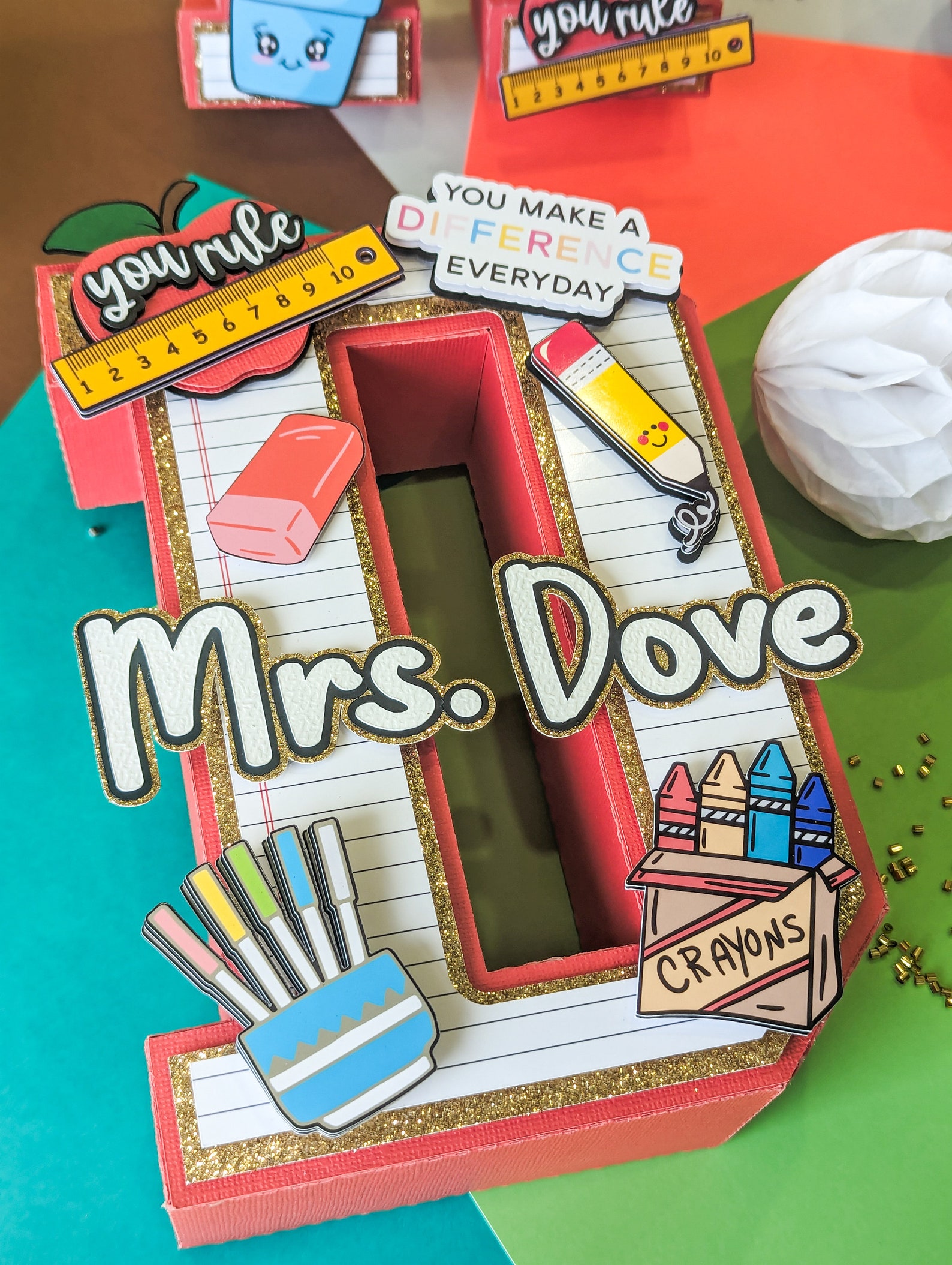 3D Letter Teacher Gift Teacher Appreciation Customized Letters End of ...