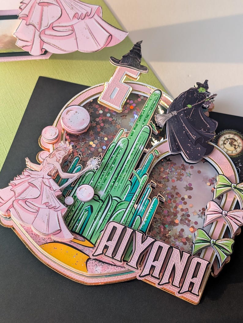 Wicked Themed Cake Topper, Elphaba & Glinda Birthday Decor, Broadway ...
