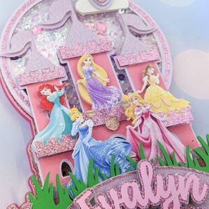 Cake Topper Princess Birthday Princess Decorations Pink Girl Party Pink ...