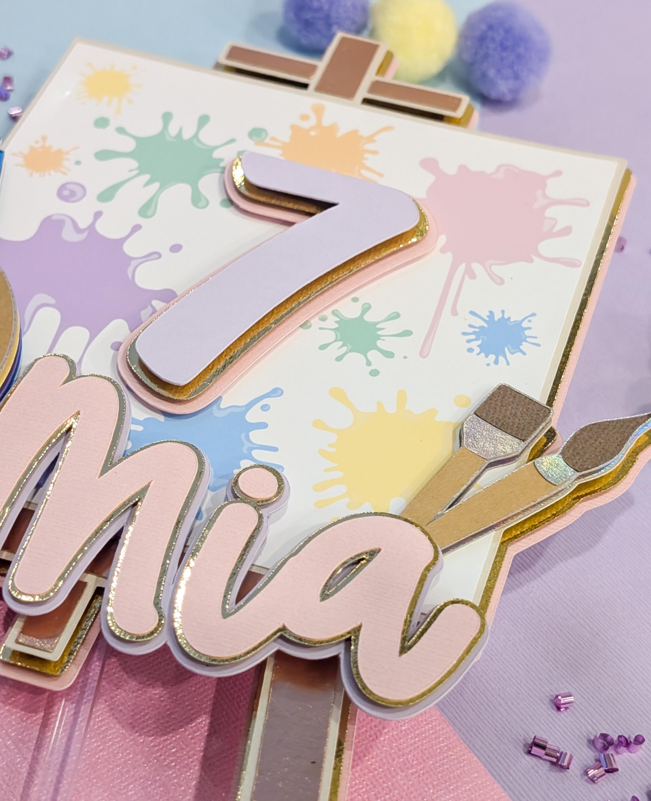 Artist Cake Topper, Art Paint Party, Painter Birthday, Art Easel Paint ...