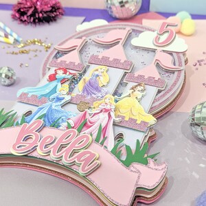 Cake Topper Princess Birthday Princess Decorations Pink Girl Party Pink ...