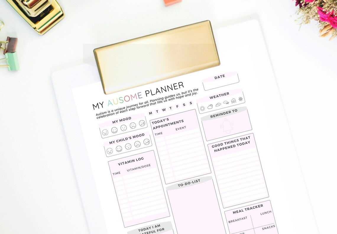 Daily Planner, Autism Planner Printable, To-do-list, To-do-list ...