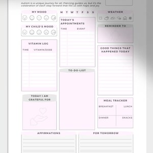 Daily Planner, Autism Planner Printable, To-do-list, To-do-list ...