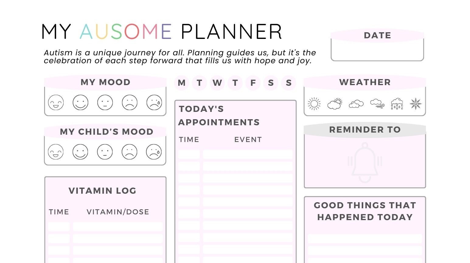 Daily Planner, Autism Planner Printable, To-do-list, To-do-list ...