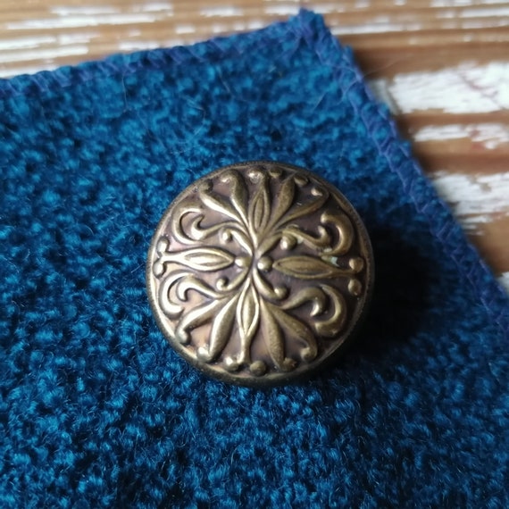Gold-colored Button Vintage Large Gold Button 27 Mm Button | Etsy