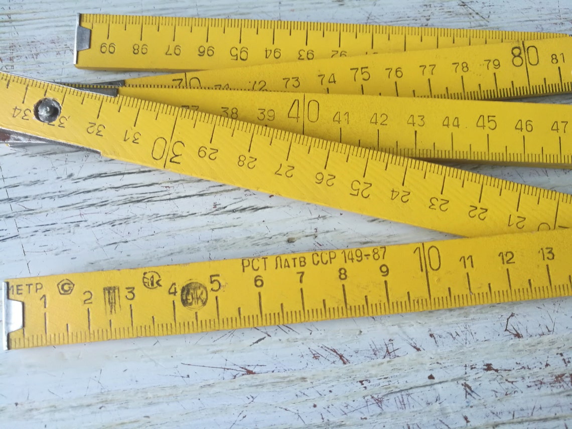 Vintage Folding Wooden Metre Wooden Ruler Collectible Meter - Etsy