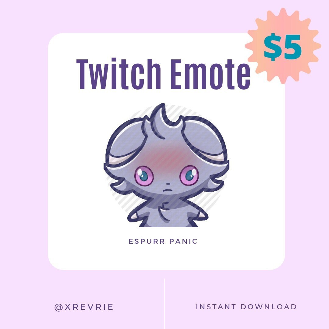 Espurr Panic Animated Emote for Twitch, Discord, Youtube, Etc. - Etsy