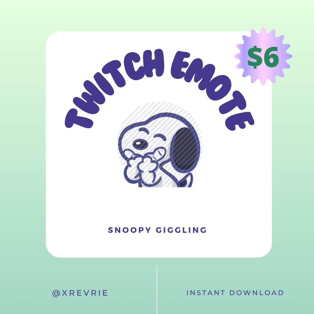 Snoøpy Giggling Animated Emote for Twitch, Discord, Youtube, Kick, Etc ...