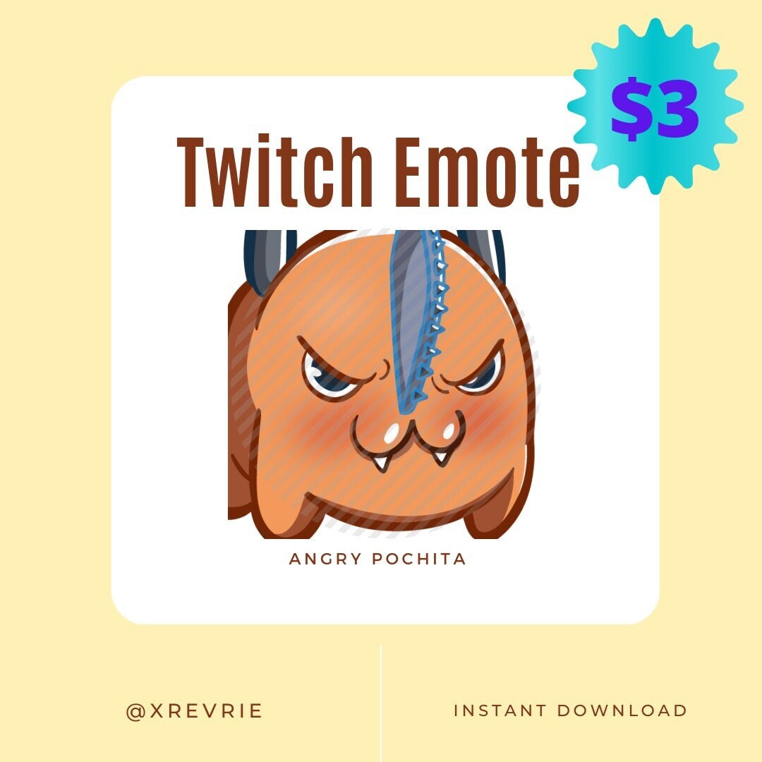 Angry P0chit Emote for Twitch, Discord, Youtube, Kick, Etc. Chainsaw ...