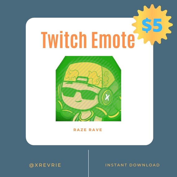 Raze Rave Animated Emote for Twitch Discord Youtube Etc. - Etsy