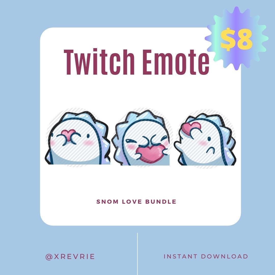 Snom Love Emote Bundle for Twitch, Discord, Youtube, Etc. - Etsy
