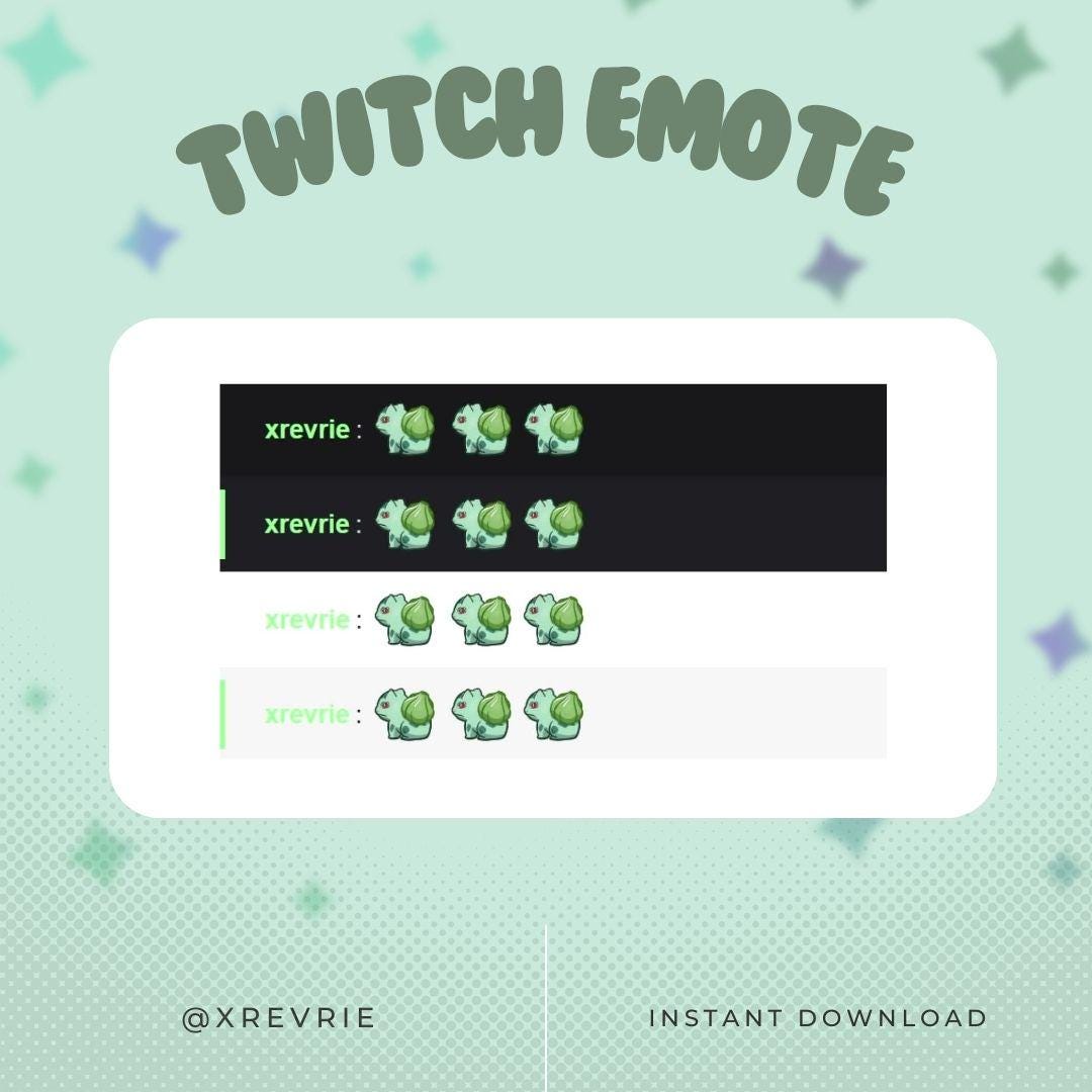 No Talk to Me Bulbasaur Animated Emote for Twitch, Discord, Youtube ...