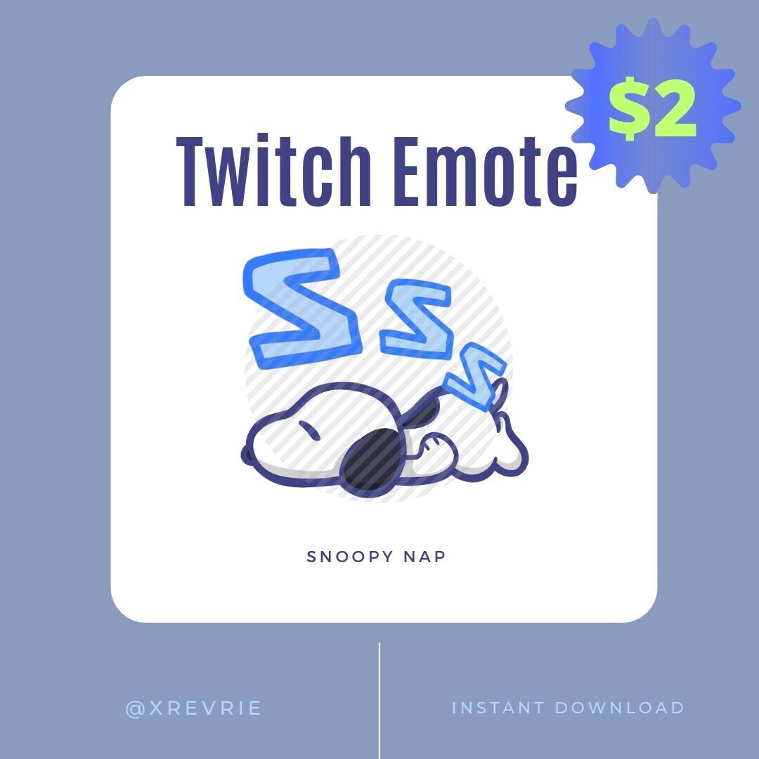 Snoøpy Nap Emote for Twitch, Discord, Youtube, Etc. - Etsy