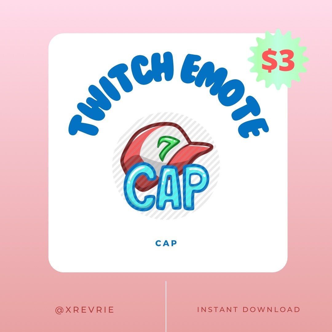 CAP Pokemon Emote for Twitch, Discord, Youtube, Kick, Etc. Ash Hat - Etsy