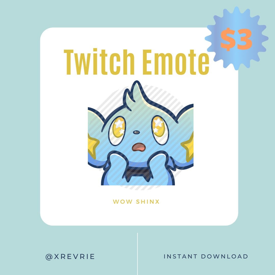 Wow Shinx Pokemon Emote for Twitch, Discord, Youtube, Etc. - Etsy