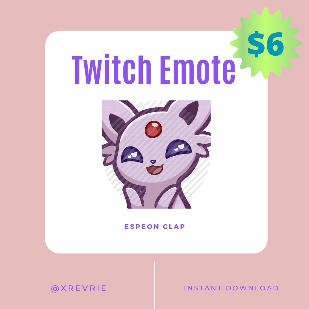 Espeon Clapping Animated Emote for Twitch, Discord, Youtube, Etc. - Etsy