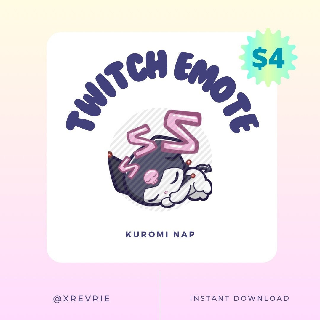 KUR0 Nap Sleeping Cute Anime Kawaii Cat Emote for Twitch, Discord ...