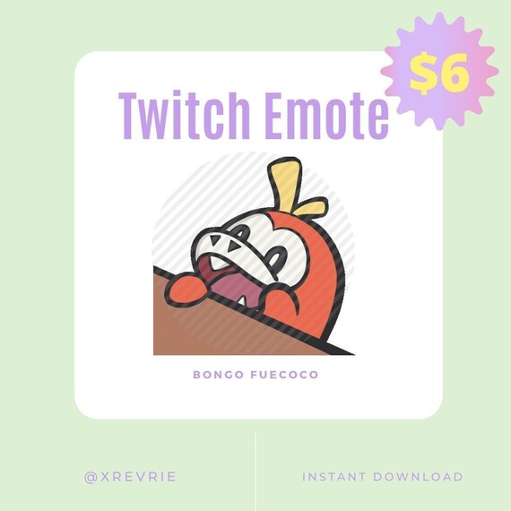 Bongo Fuecoco Animated Emote for Twitch Discord Youtube - Etsy