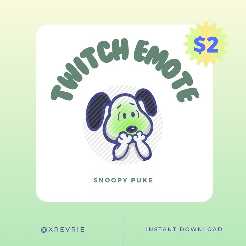 Snoopy Puke Gross Ew Emote for Twitch, Discord, Youtube, Kick, Etc ...