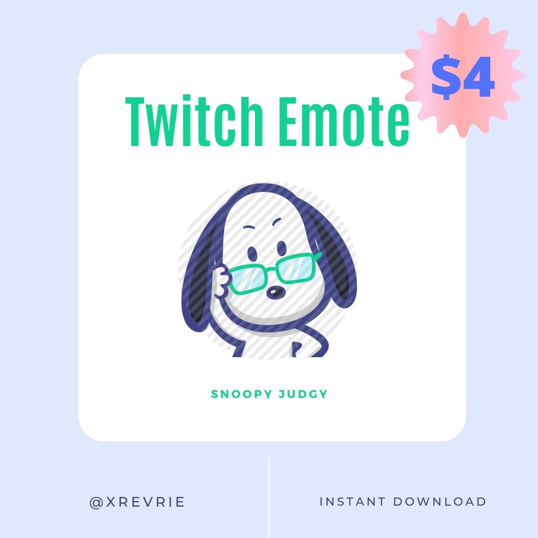 Snoøpy Being Judgy and Sassy Cute Emote for Twitch, Discord, Youtube ...