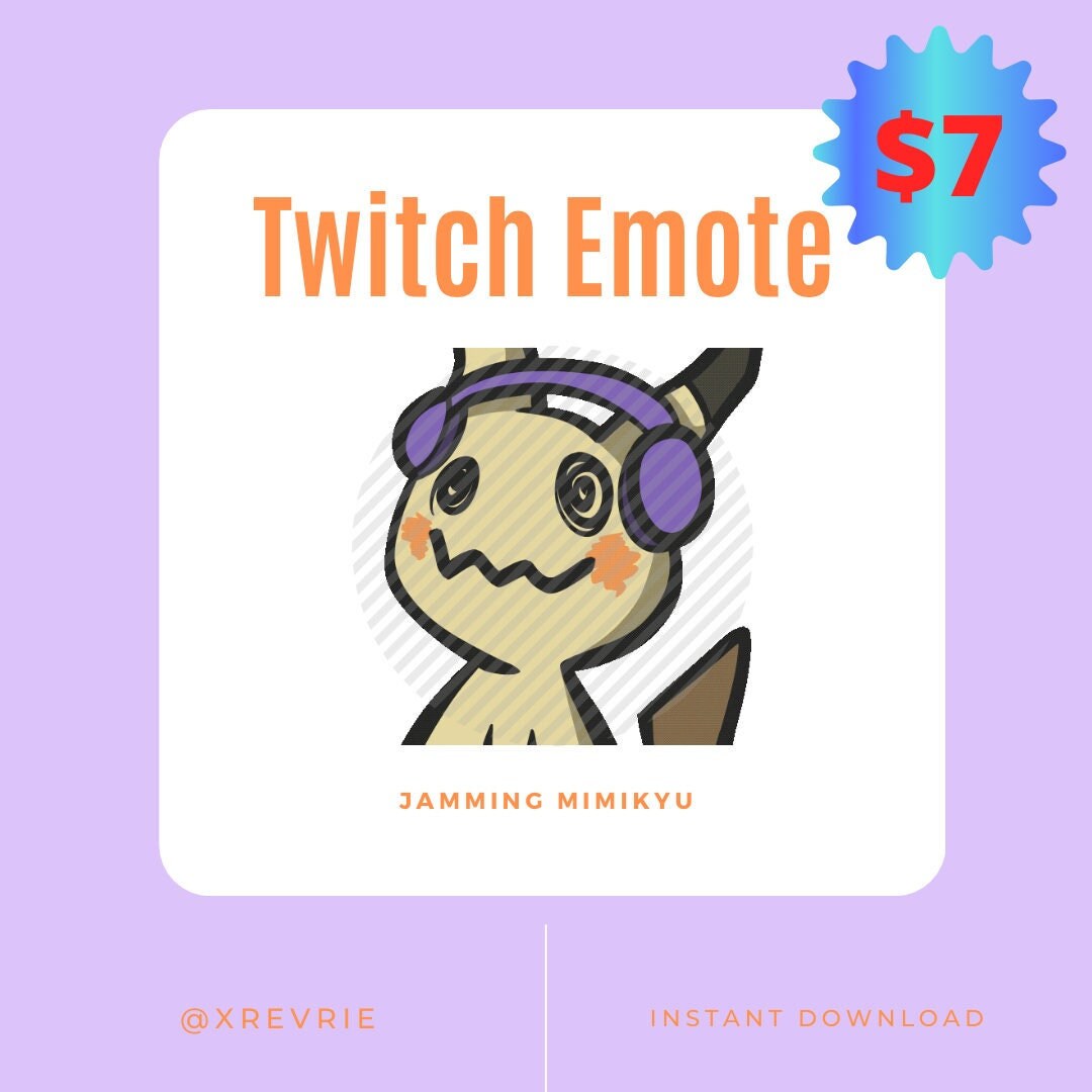 Jamming Mimikyu Animated Emote for Twitch, Discord, Youtube, Etc. - Etsy